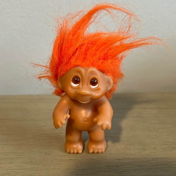 Dam | Toys | Vintage Dam Troll Orange Hair 3 To 4 Inches Tall | Poshmark